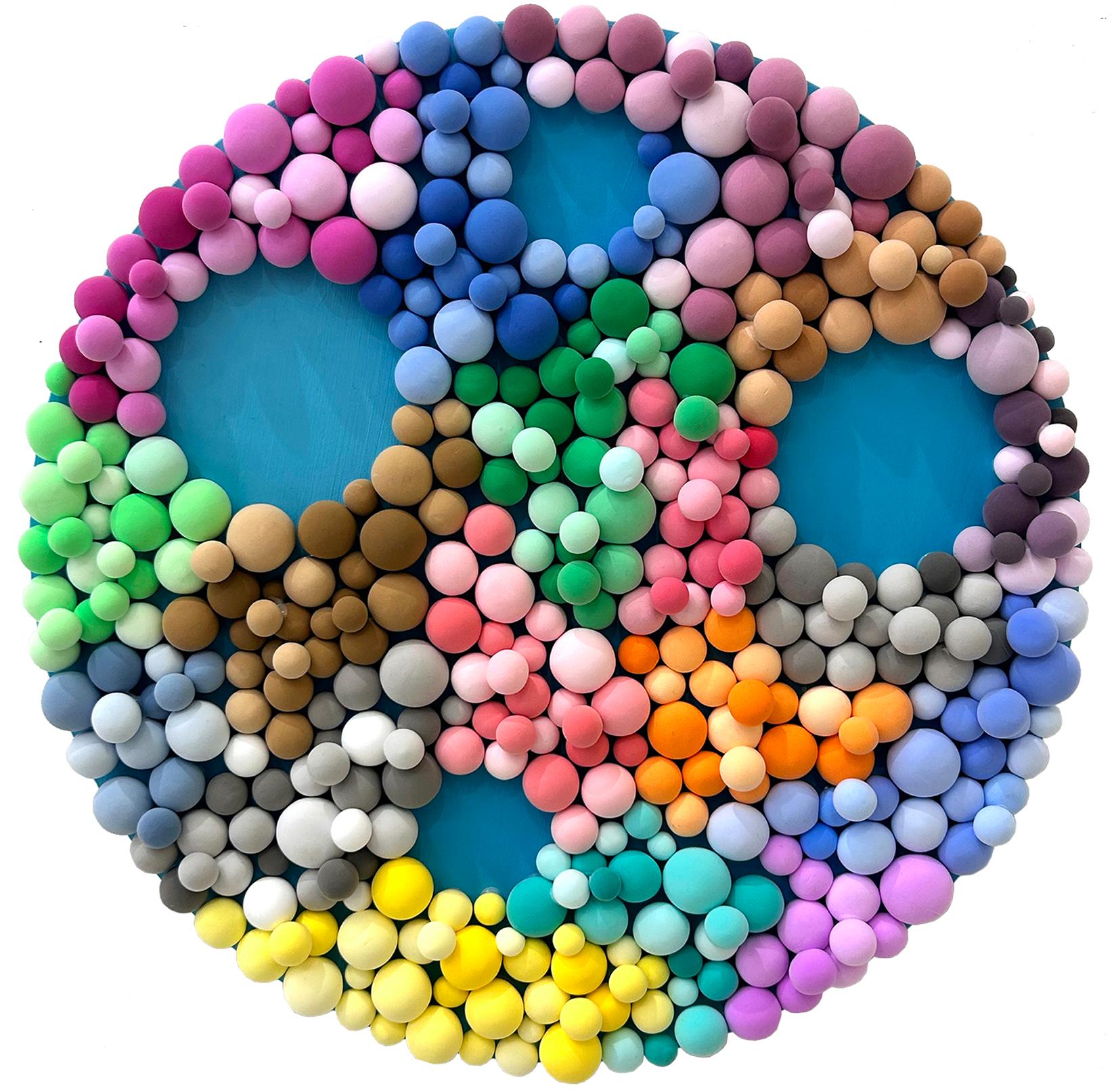 Elizabeth Art Candy - Multicolor 3D Bubbles Wall Sculpture in Clay ...