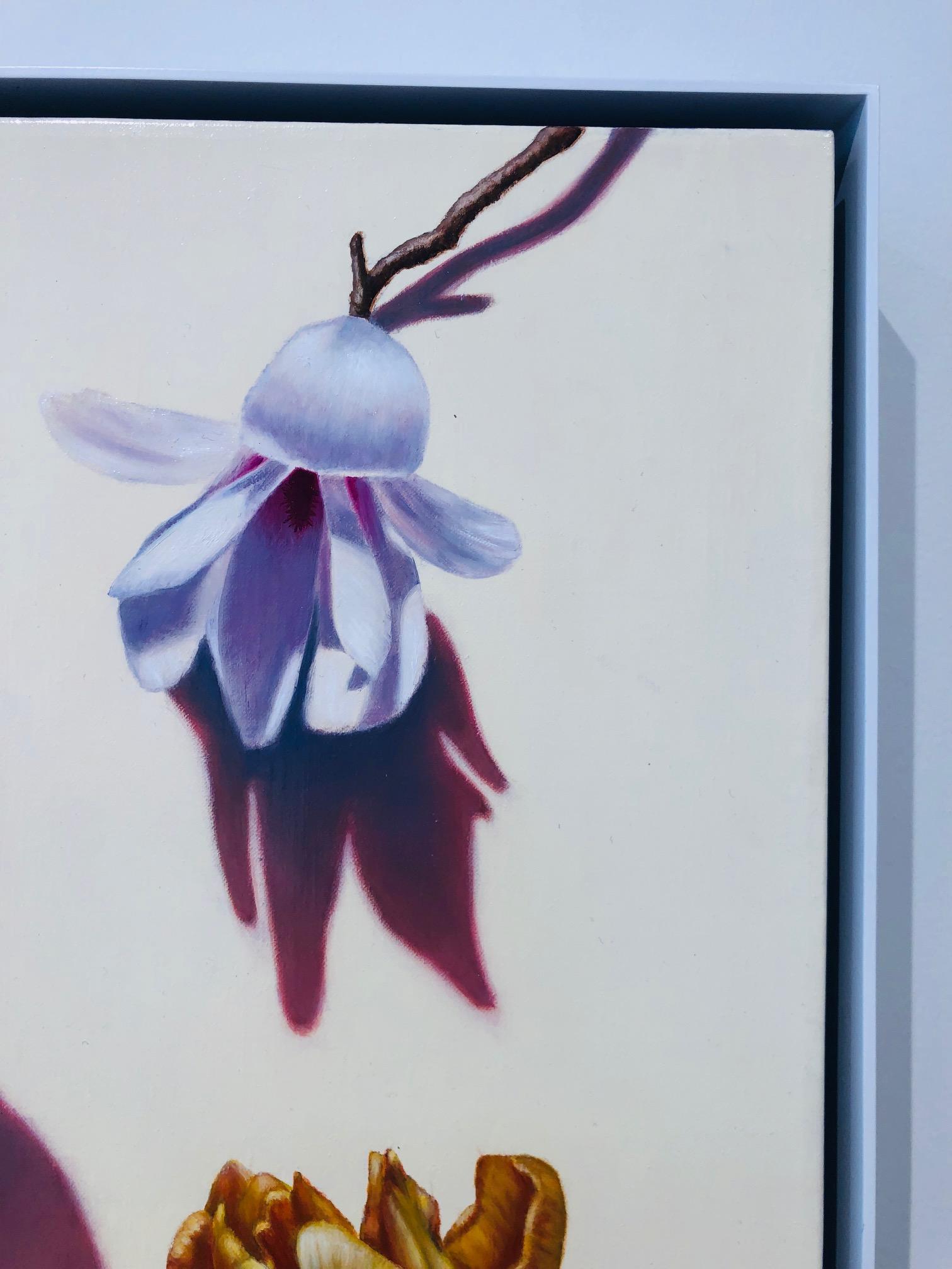 Elizabeth Barlow - Kiss the Joy / floral oil painting still life pop ...