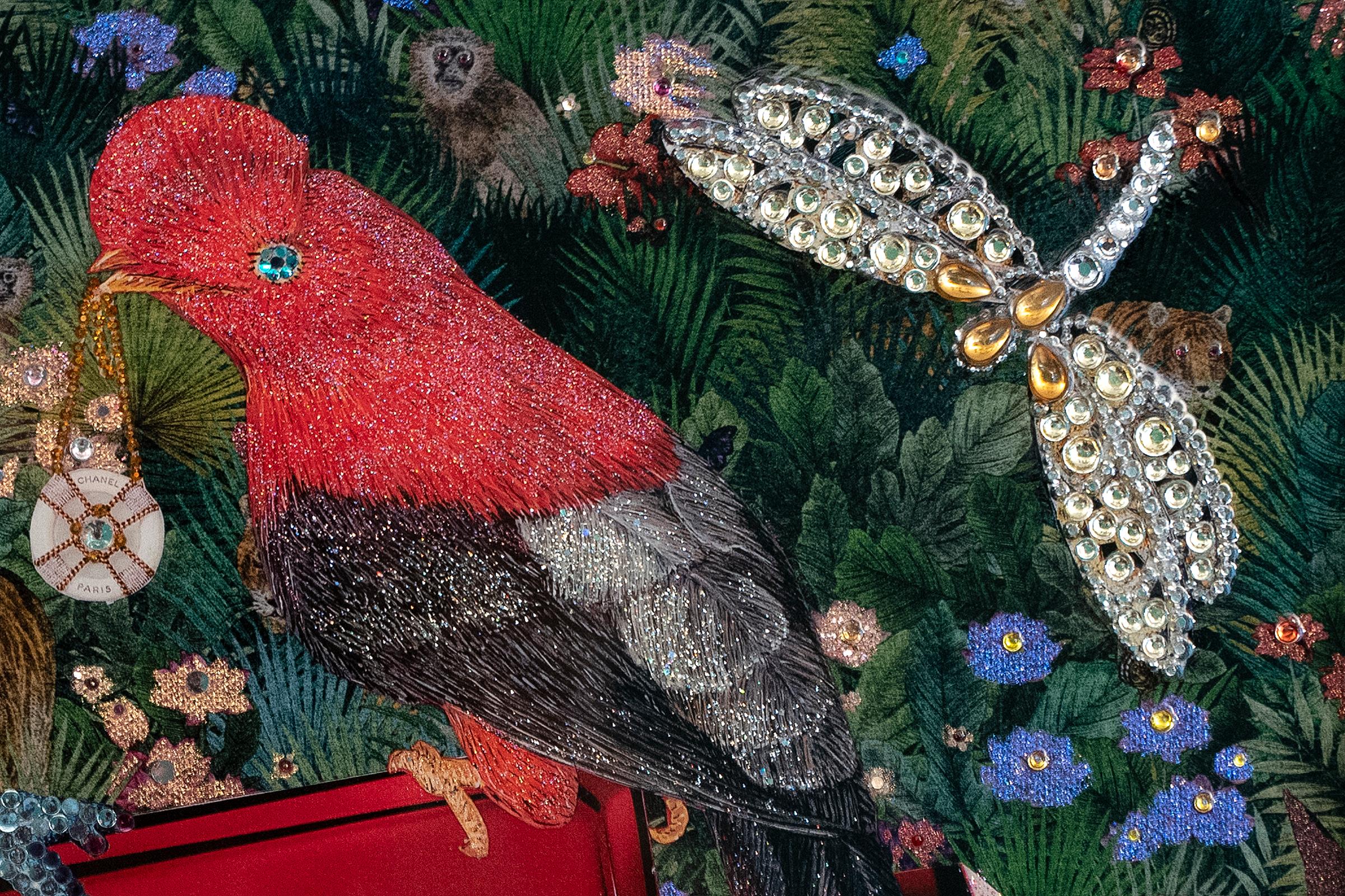 Elizabeth Bessant - Chanel No.5 - modern mixed media crystal collage ...