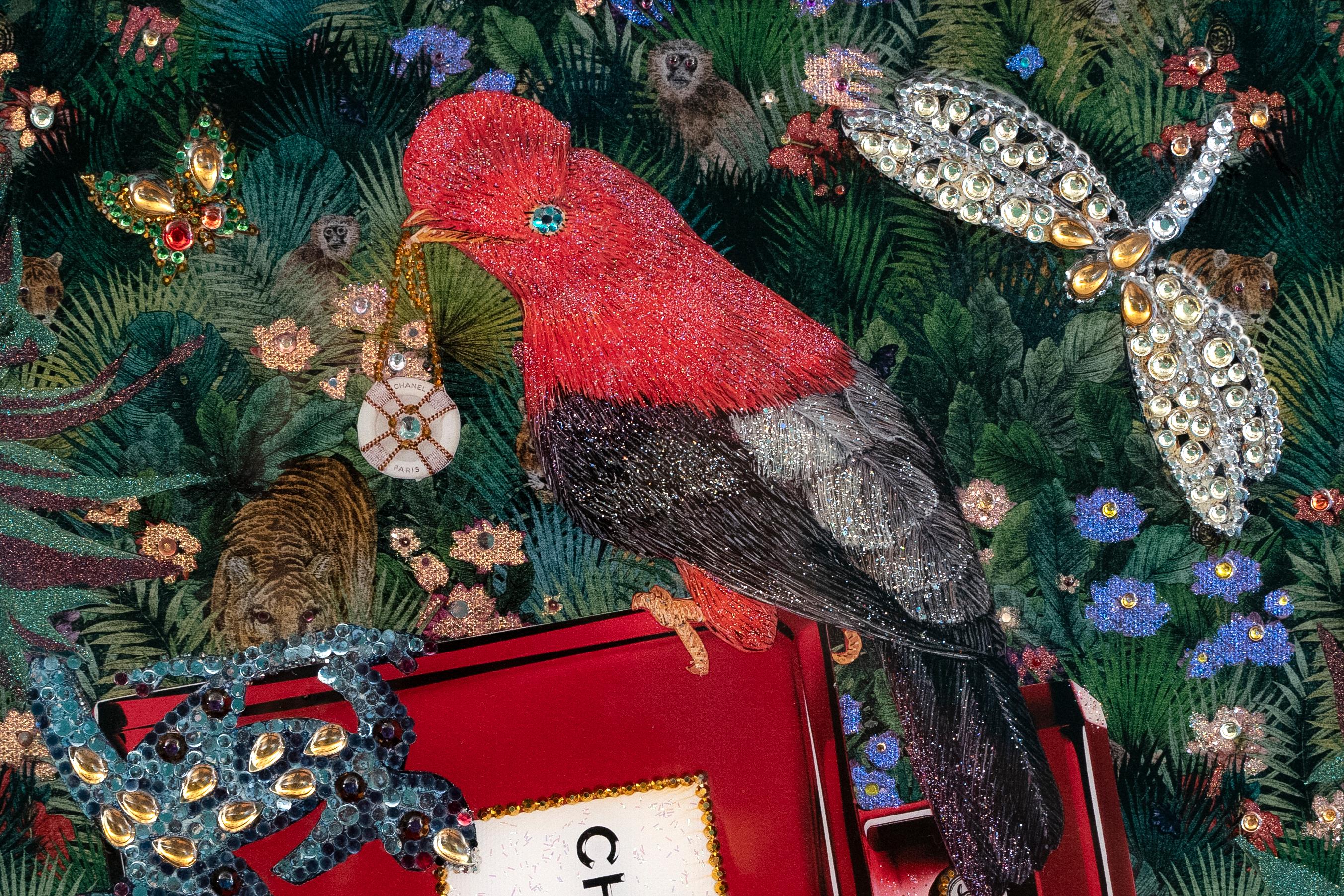 Elizabeth Bessant - Chanel No.5 - modern mixed media crystal collage ...