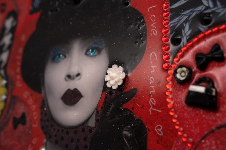 Elizabeth Bessant - Coco Love Pearls - modern mix media crystal collage ...