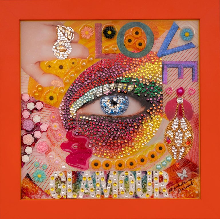 Elizabeth Bessant - Love Glamour - modern mixed media screen crystal ...