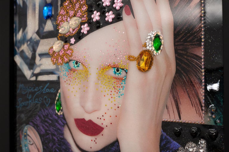 Elizabeth Bessant - Magpies Love Sparkles - modern mixed media crystal ...