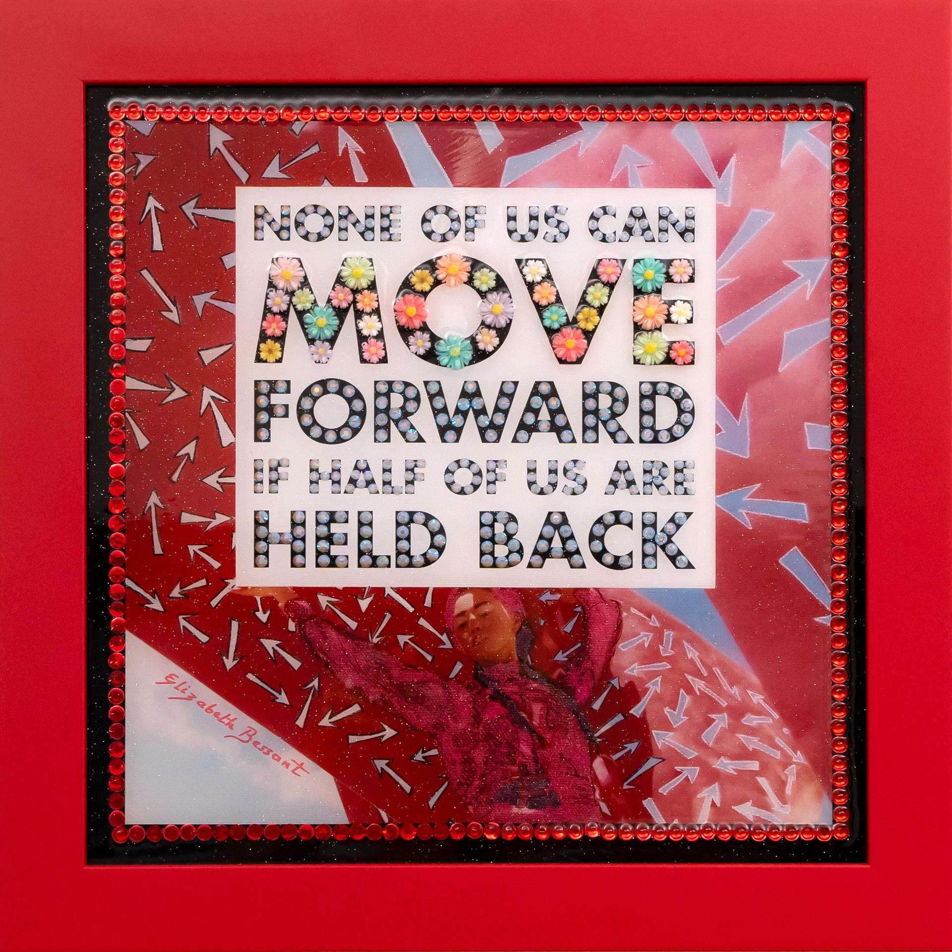Elizabeth Bessant - Move Forward - moderna obra de arte mixta pantalla ...