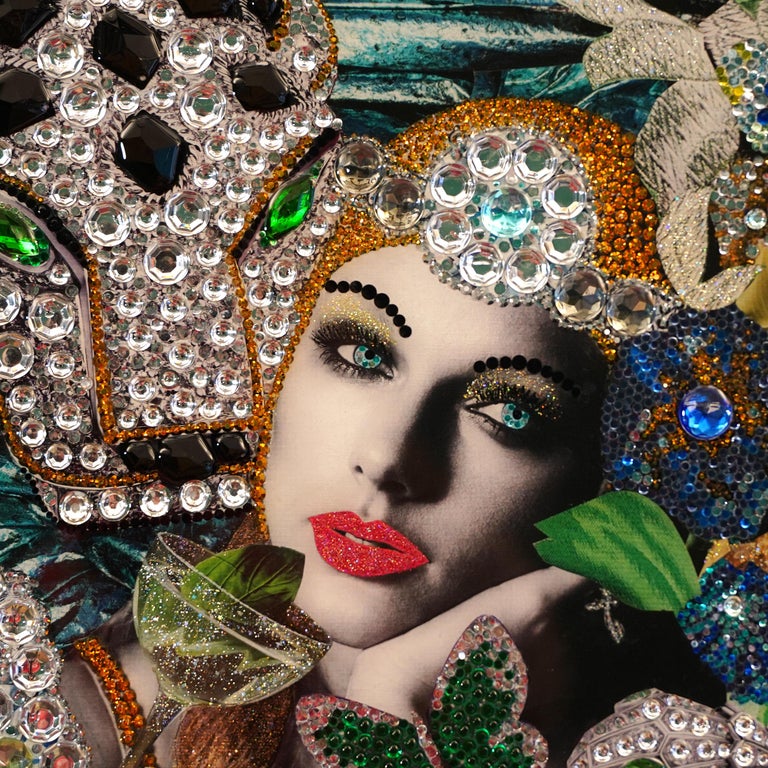 Elizabeth Bessant - Serpopard - contemporary mixed media screen print ...