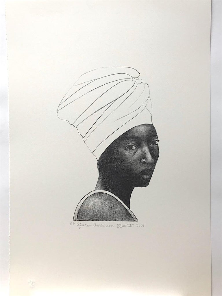 Elizabeth Catlett - AFRICAN AMERICAN WOMAN(Turban), Hand Drawn ...