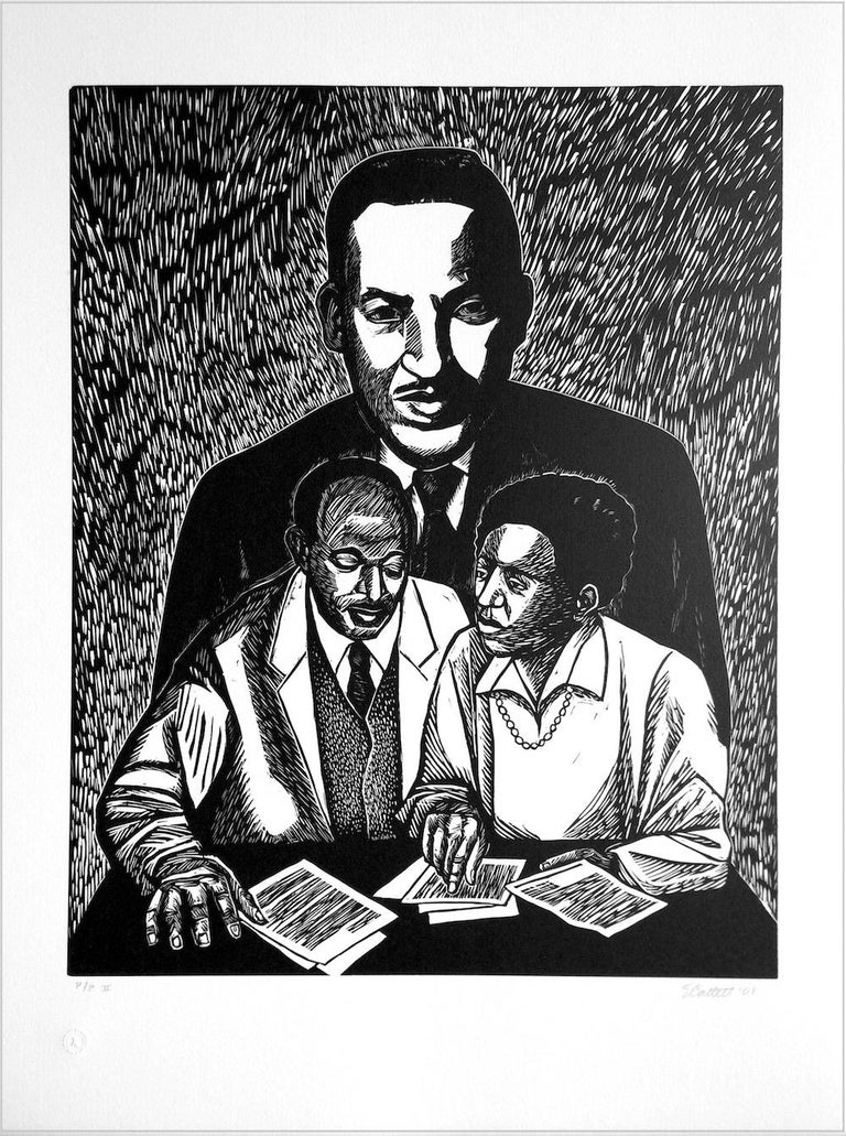 Elizabeth Catlett - CRUSADERS FOR JUSTICE Signed Linocut Portrait ...