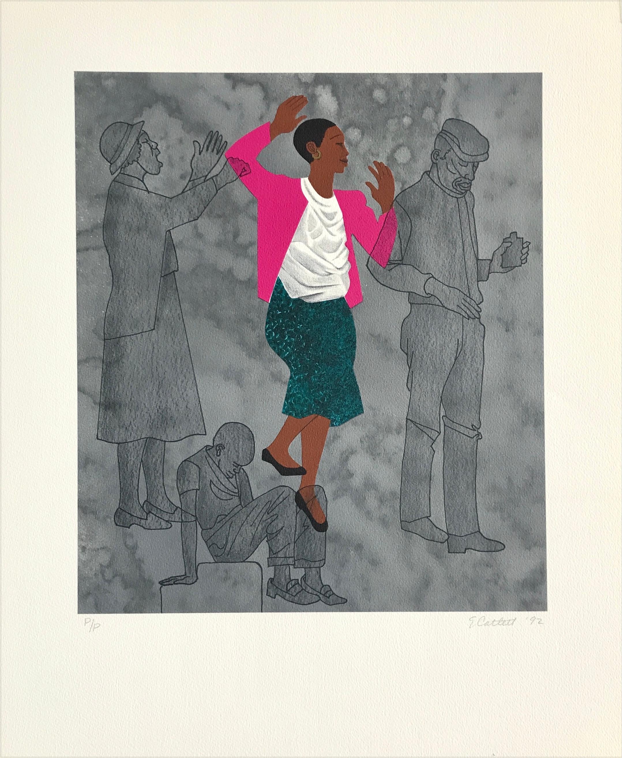 Elizabeth Catlett - WALKING BLINDLY Signed Limited Edition Lithograph ...