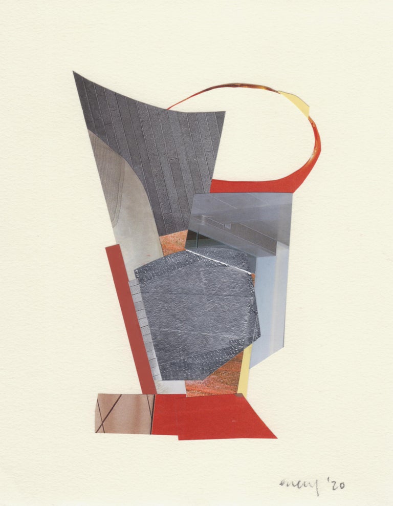 Elizabeth Emery - Lobby Arc, Abstract Mixed Media Collage on Paper ...