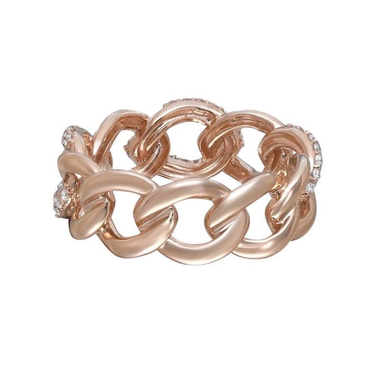 Customizable Elizabeth Fine Jewelry 0.50 Carat Diamond Chain Link Ring ...