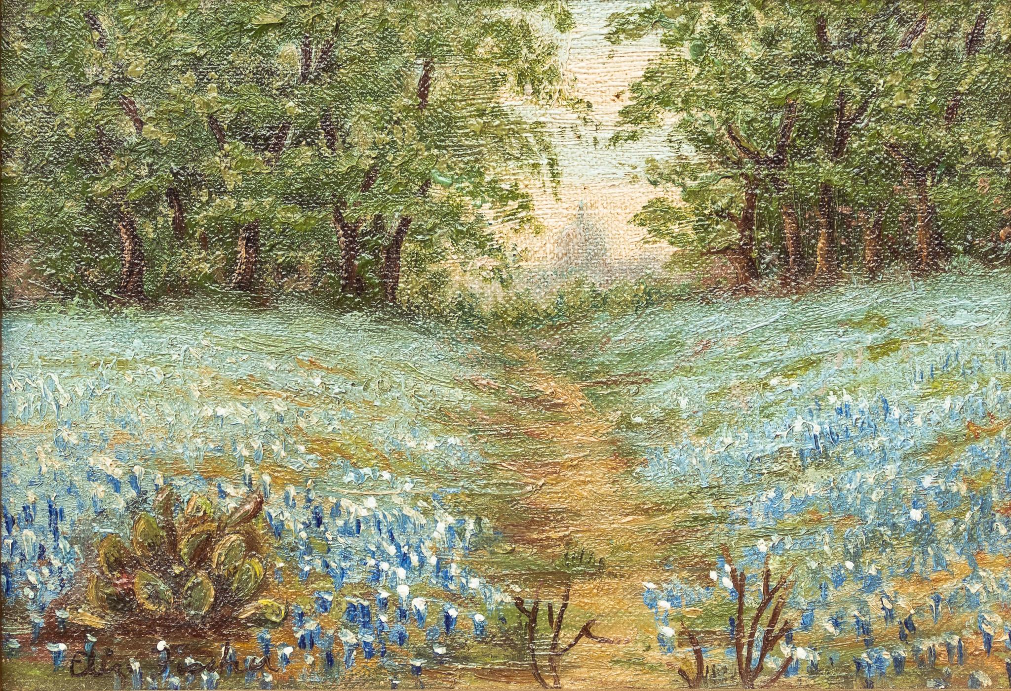 Elizabeth Fischer - Texas Bluebonnet Landscape with Capitol Building ...
