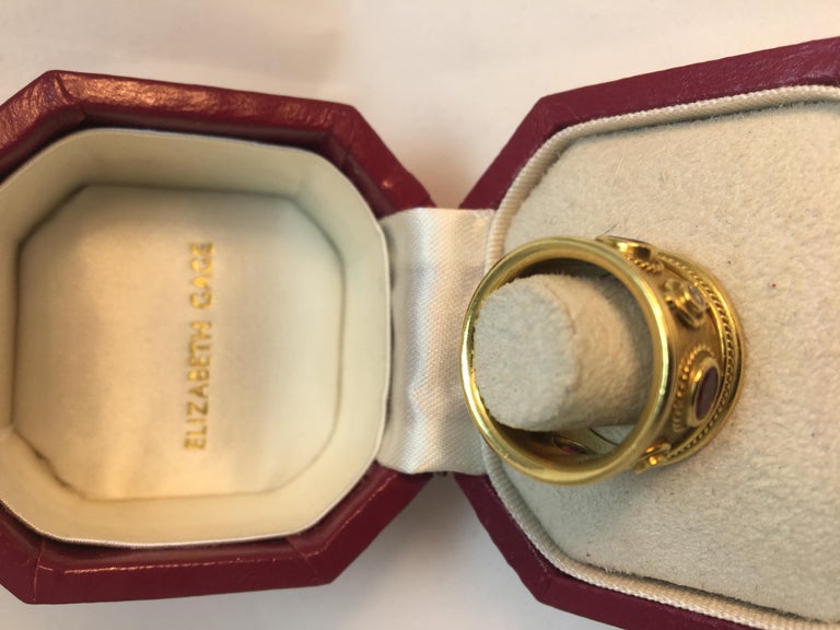 Elizabeth Gage Diamond Ruby Templar Band Ring at 1stDibs | templar ring ...