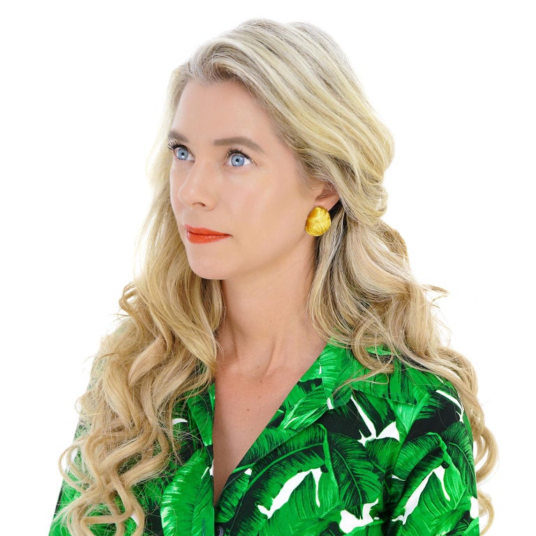 Elizabeth Gage Gold Earrings For Sale at 1stDibs