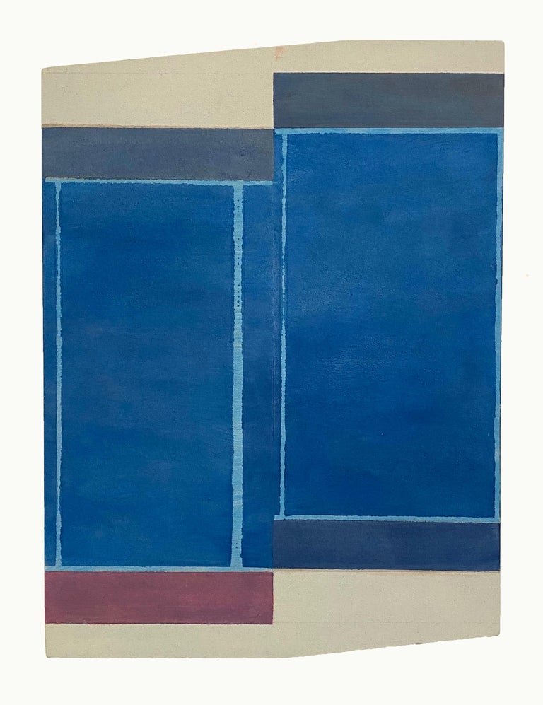 Elizabeth Gourlay - A30, Abstract Painting, Blue, Purple, Violet, Beige ...