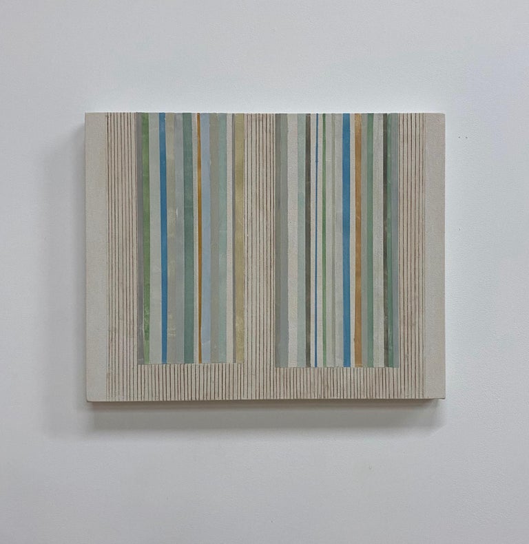 Elizabeth Gourlay - AB 20, Abstract Painting in Beige, Gray, Blue ...