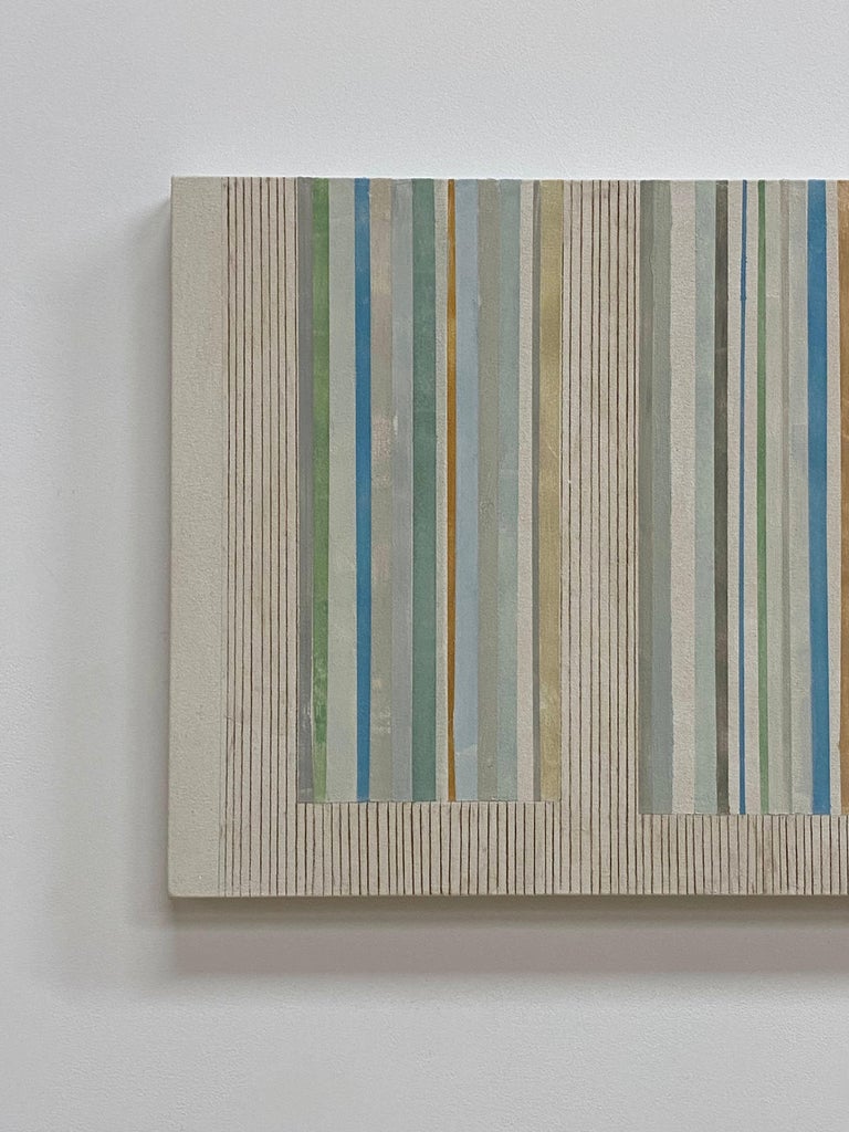 Elizabeth Gourlay - AB 20, Abstract Painting in Beige, Gray, Blue ...