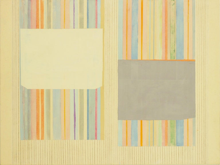 Elizabeth Gourlay - AB21, Abstract Painting in Beige, Orange, Light ...