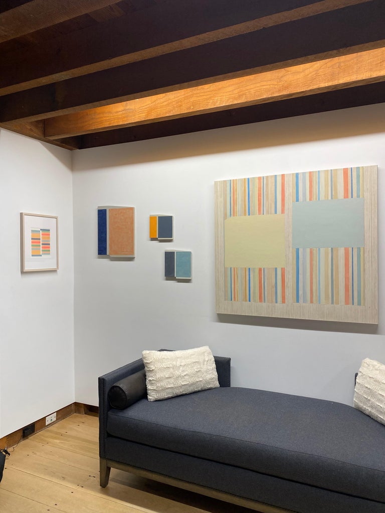 Elizabeth Gourlay - F30, Orange, Dark Lapis Blue, Shaped Panel ...