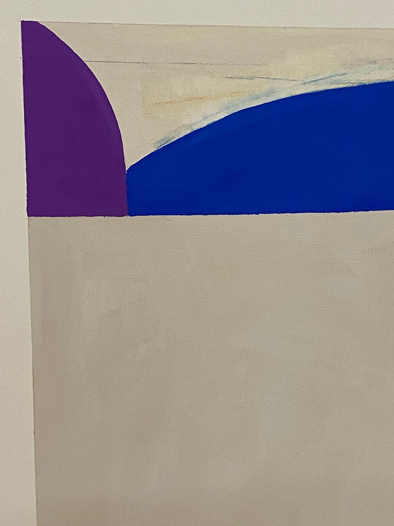 Elizabeth Gourlay - Here One, Geometric Abstract Painting, Salmon Pink ...