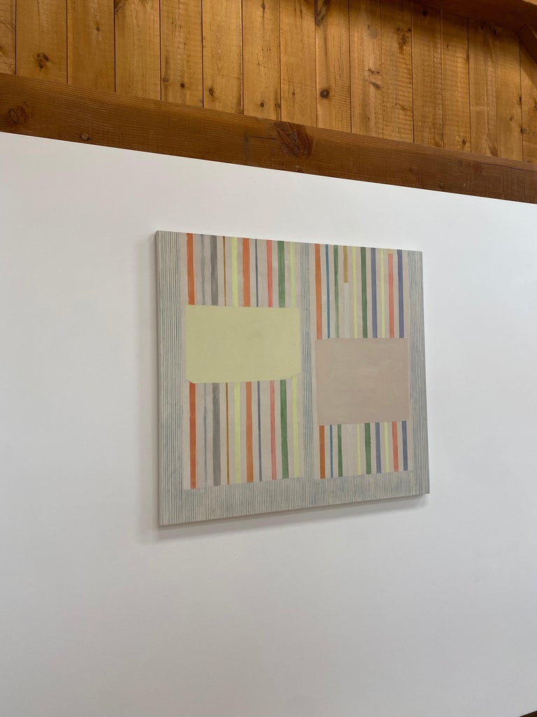 Elizabeth Gourlay - Limegreyrose, Abstract Painting, Beige, Orange ...