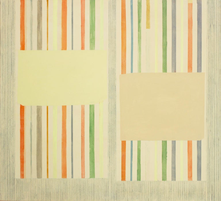 Elizabeth Gourlay - Limegreyrose, Abstract Painting, Beige, Orange ...