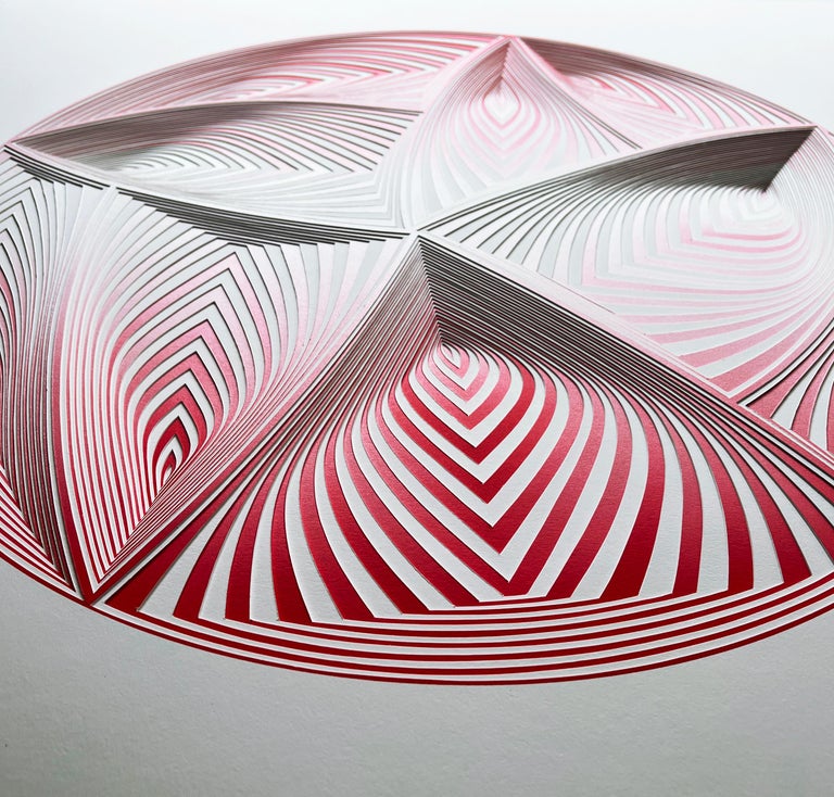 Elizabeth Gregory-Gruen - Cutwork: 'Red and White Circle - In' For Sale ...