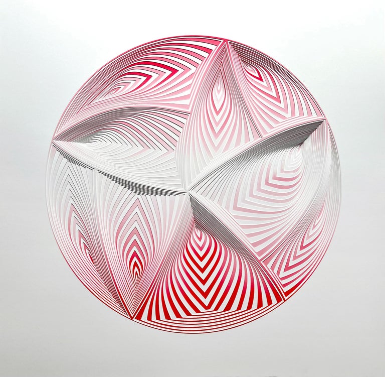 Elizabeth Gregory-Gruen - Cutwork: 'Red and White Circle - In' For Sale ...