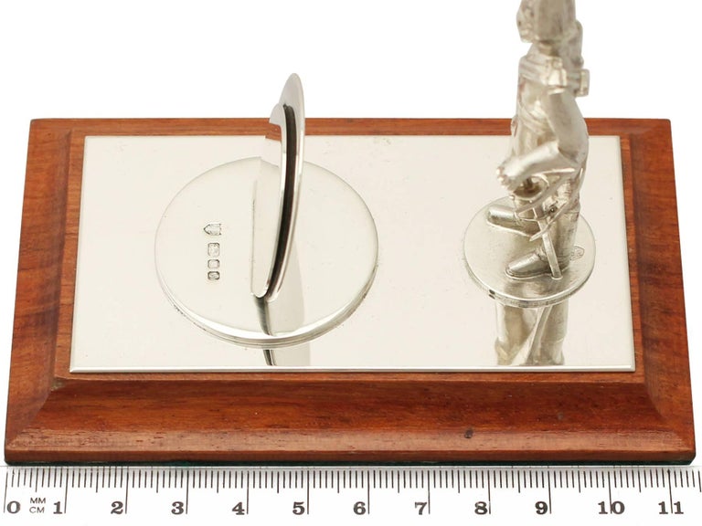 Vintage Set of Six Sterling Silver Menu Holders For Sale at 1stDibs