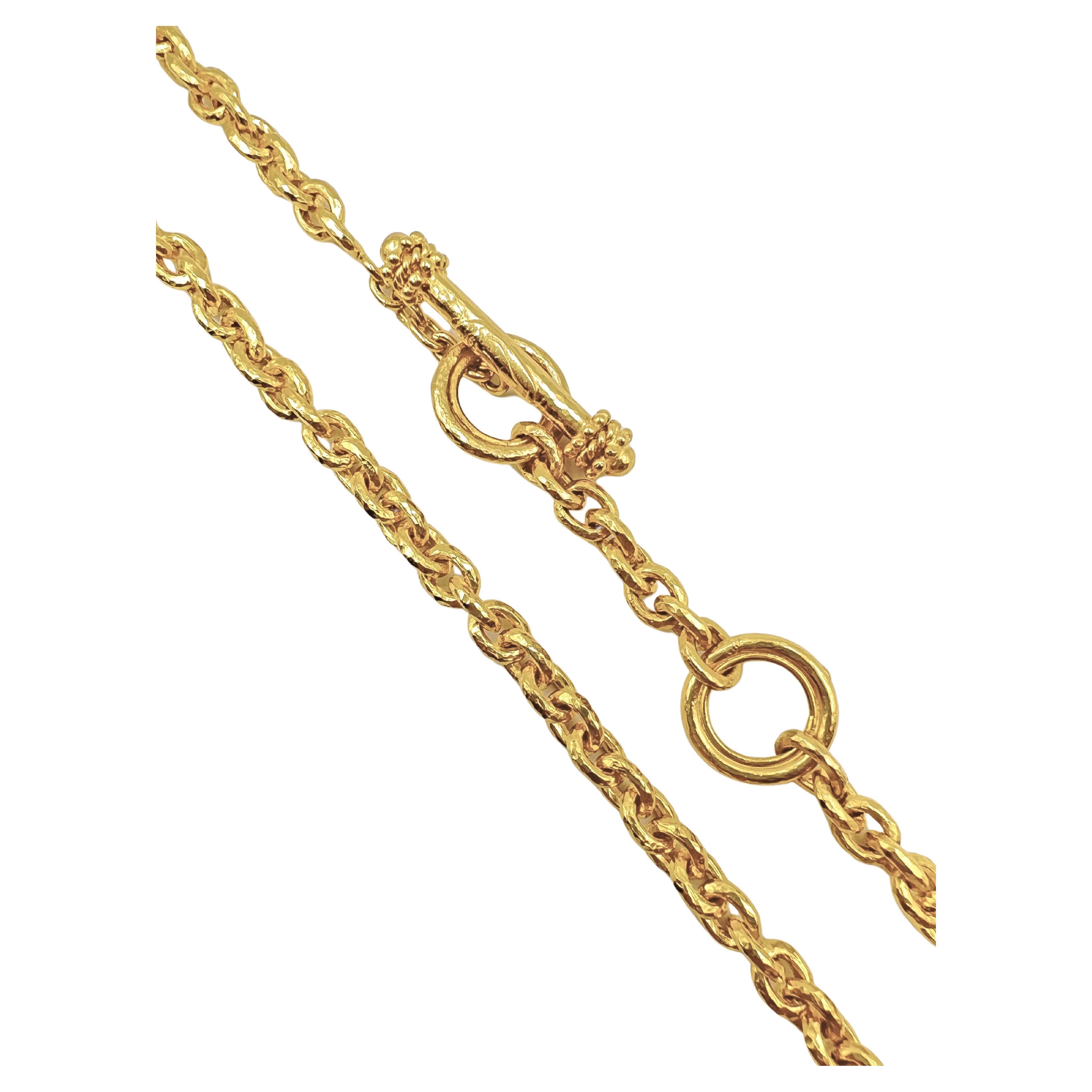 Elizabeth Locke 19k Yellow Gold Chain Necklace For Sale at 1stDibs