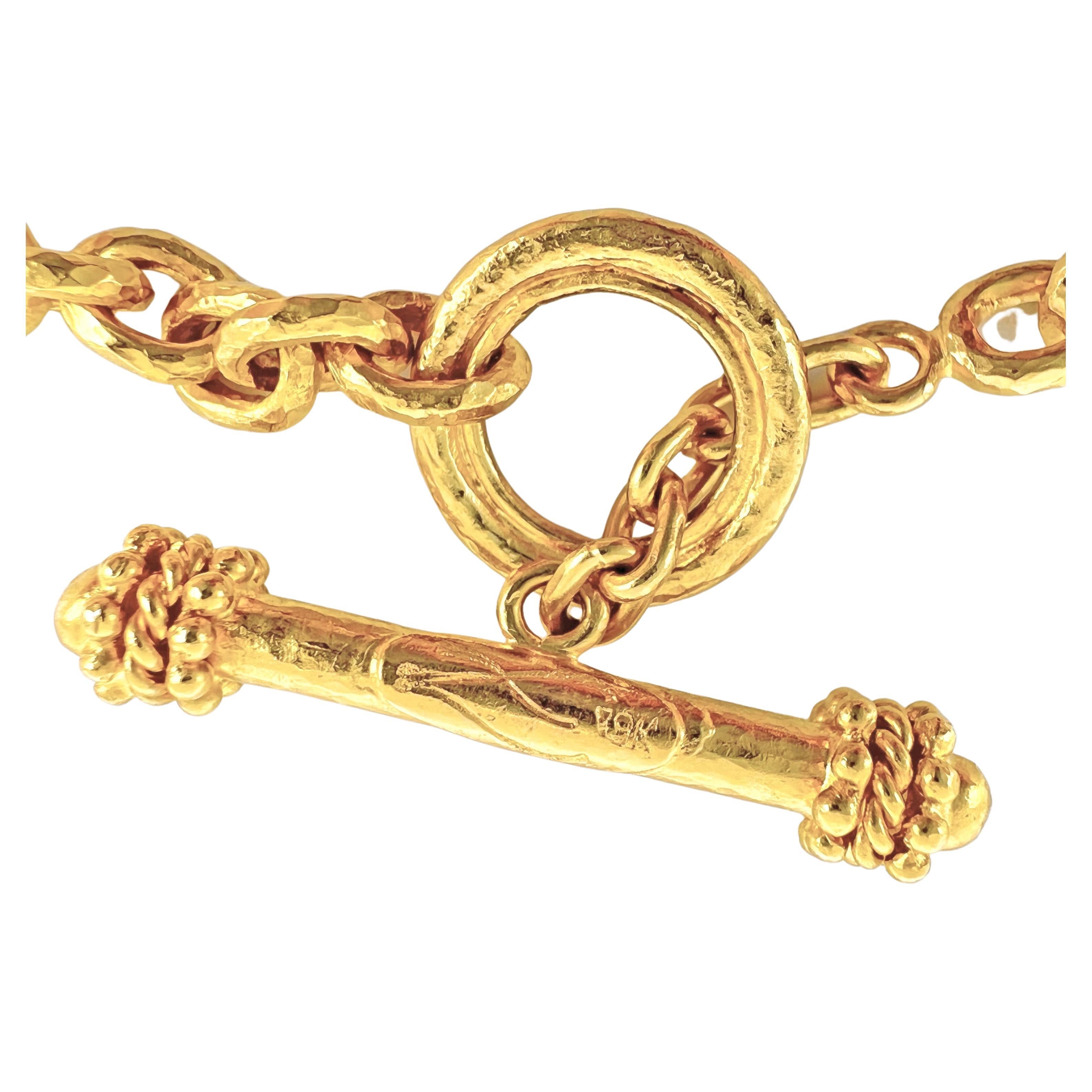 Elizabeth Locke 19k Yellow Gold Chain Necklace For Sale at 1stDibs