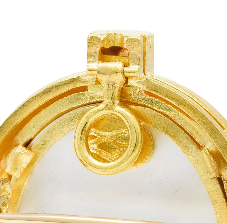 Elizabeth Locke Venetian Glass 18 Karat Gold Cameo Intaglio Goddess ...