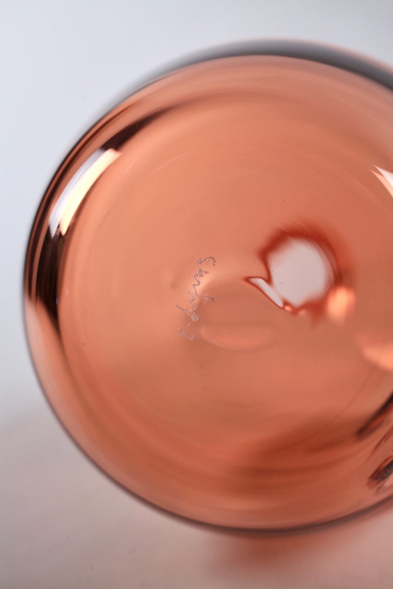 Elizabeth Lyons Hand Blown and Sculpted Glass, Apricot Bottle-Head ...