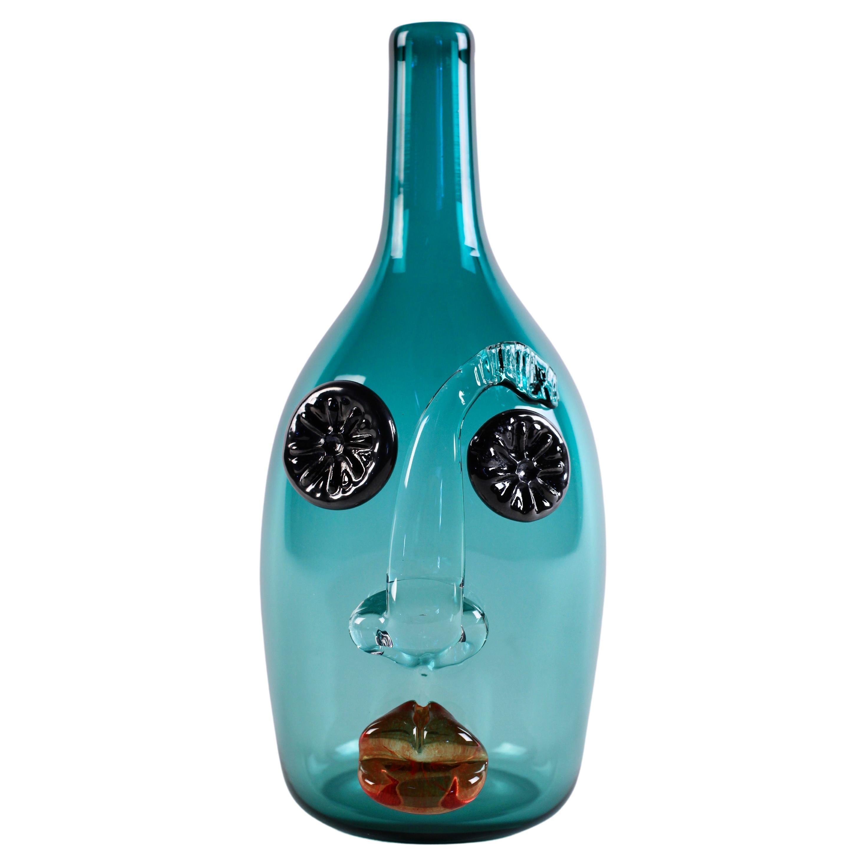Grouping of Jeweled-Color Handblown Bottles by Elizabeth Lyons at 1stDibs