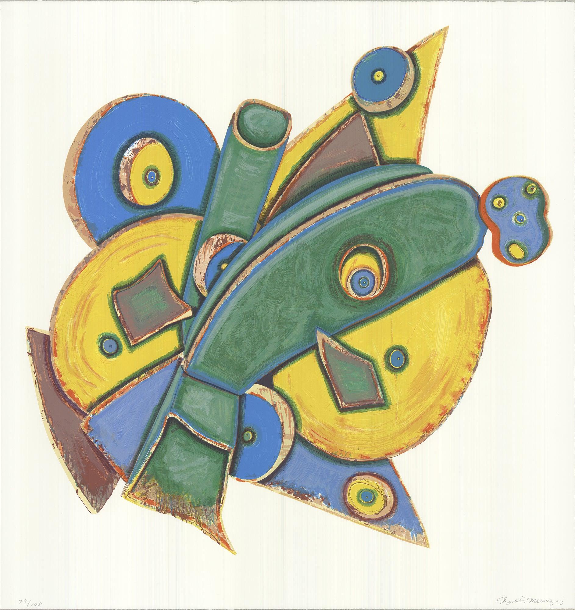 Elizabeth Murray 'Clock (Mostly Mozart)' 1993- Serigraph- Signed For ...