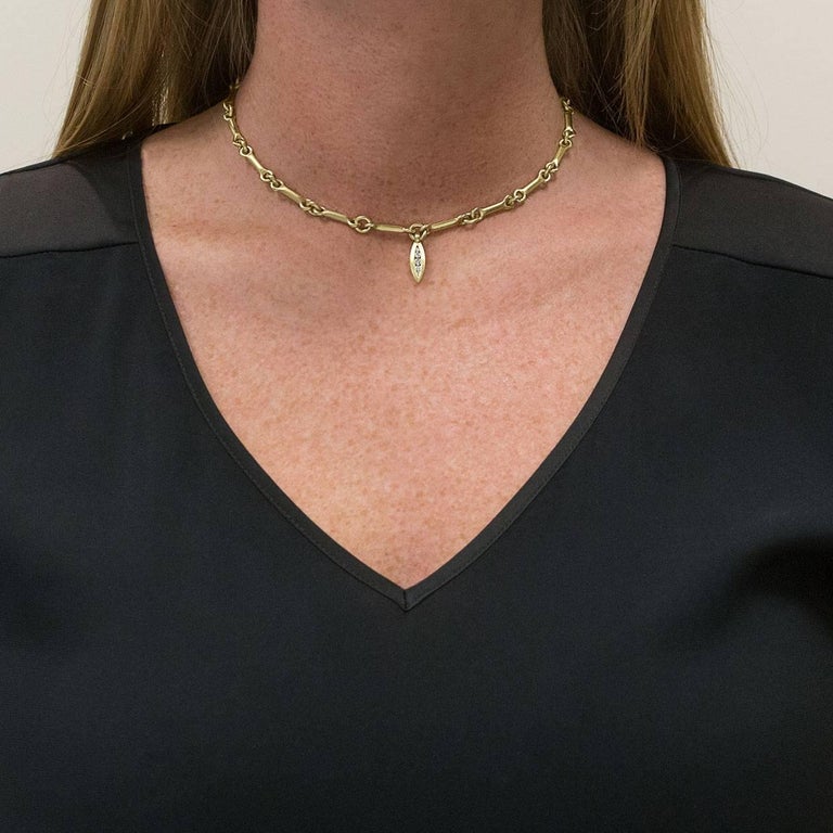 Elizabeth Rand 18 Karat Yellow Gold 0.10 Carat Diamond Necklace at ...