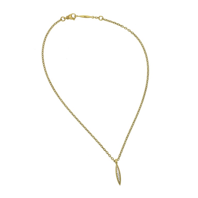 Elizabeth Rand 18K Yellow Gold Diamond Necklace For Sale at 1stDibs