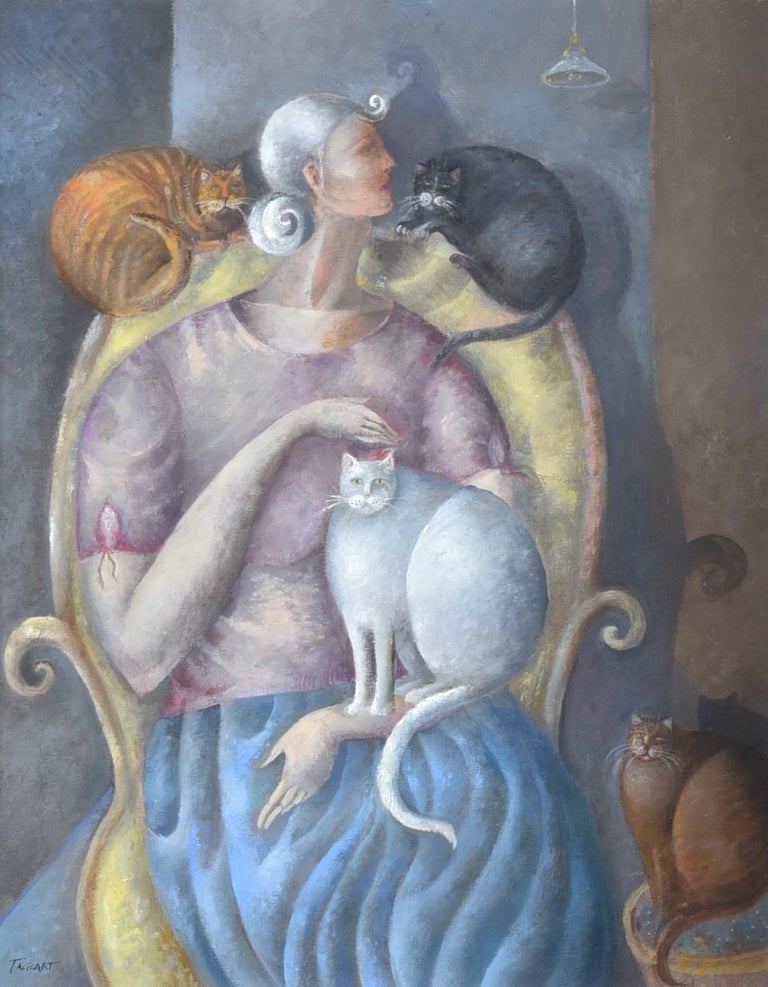Elizabeth Taggart - 'The Cat Woman' by Elizabeth Taggart For Sale at ...