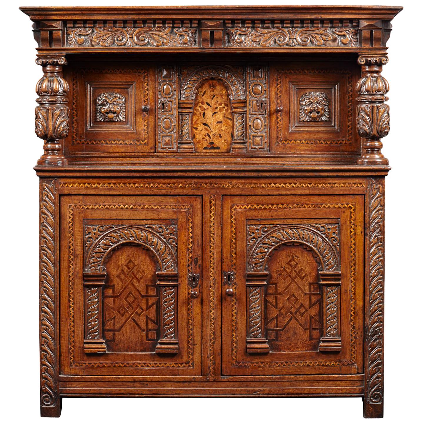 Elizabethan Oak and Inlaid Court Cupboard, English, circa 1580-1600 at ...