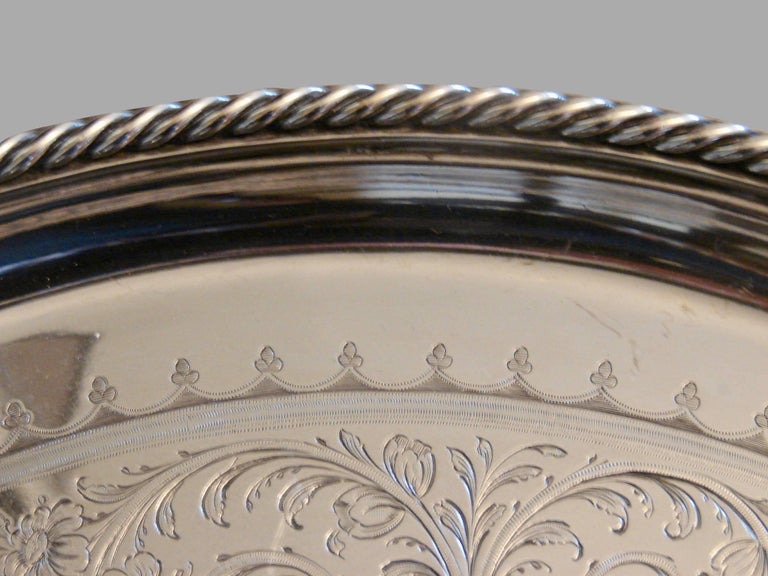 Elkington and Company Engine-Turned Silver-plate Tray Made in 1849 at ...