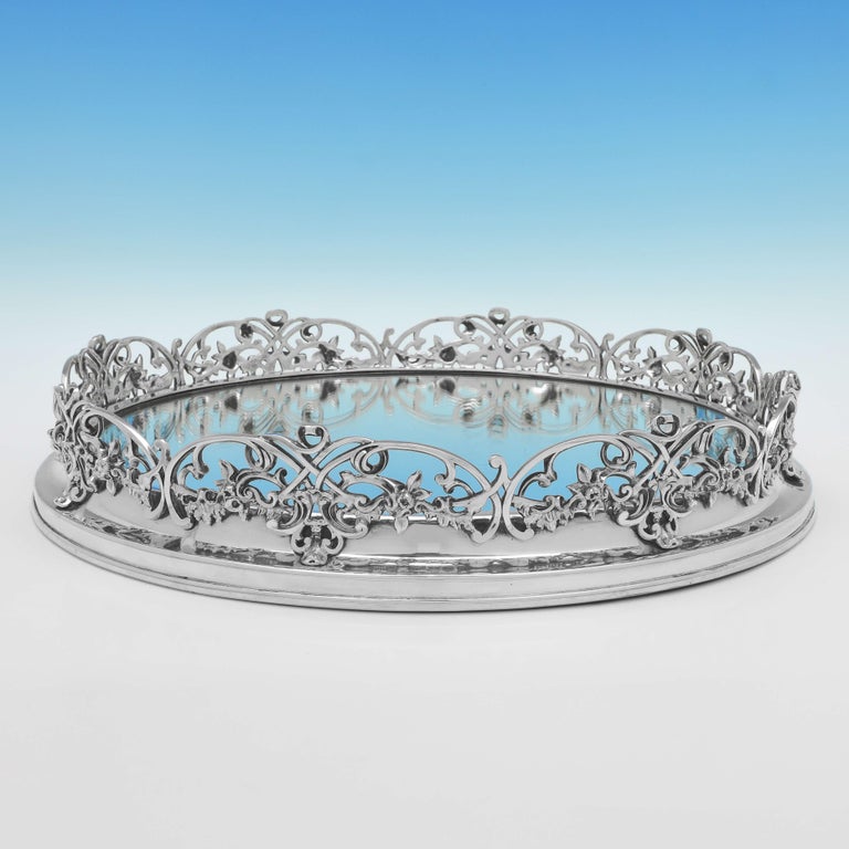 Elkington and Co Victorian Silver Plated Mirror Plateau, Made in 1845 ...