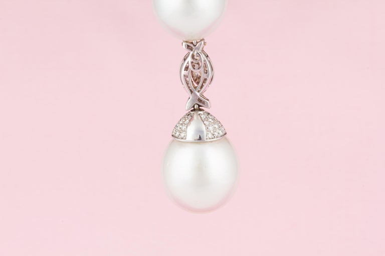 Ella Gafter 17mm South Sea Pearl Diamond Pendant Necklace For Sale at ...