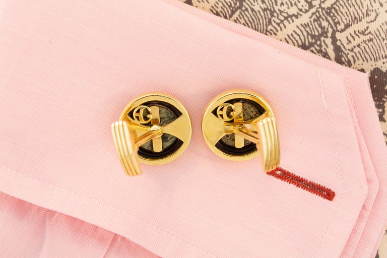 Ella Gafter Gold Coin Cufflinks For Sale at 1stDibs