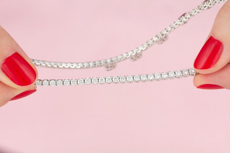 Ella Gafter Diamond Ruby Riviera Necklace For Sale at 1stDibs