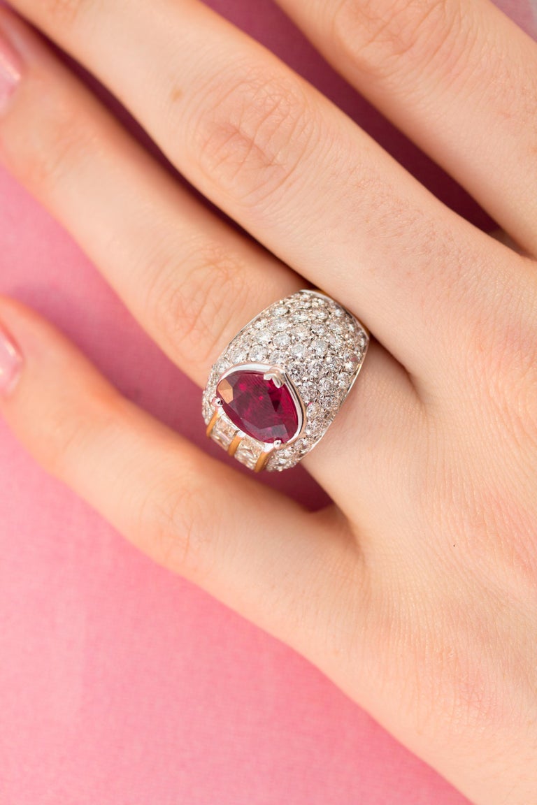 Ella Gafter Ruby Diamond Cocktail Pinky Ring For Sale at 1stDibs ...