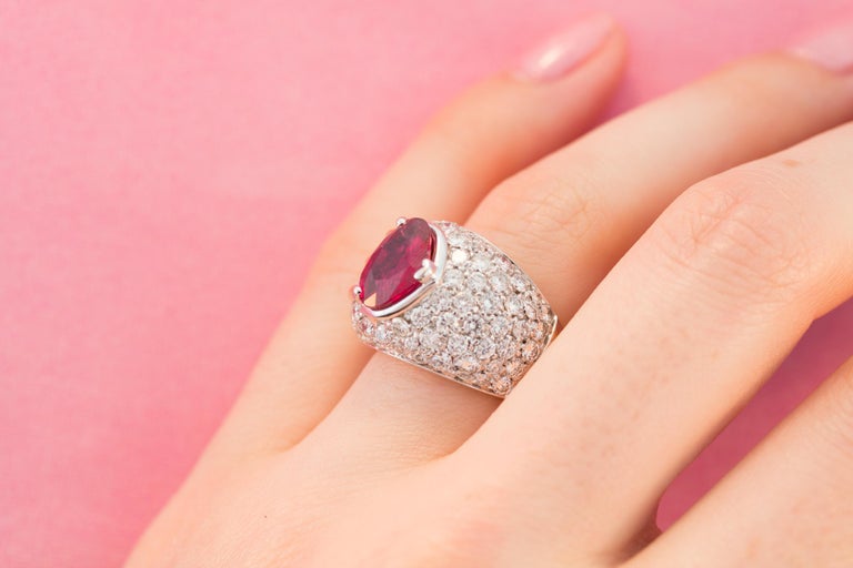 Ella Gafter Ruby Diamond Cocktail Pinky Ring For Sale at 1stDibs ...
