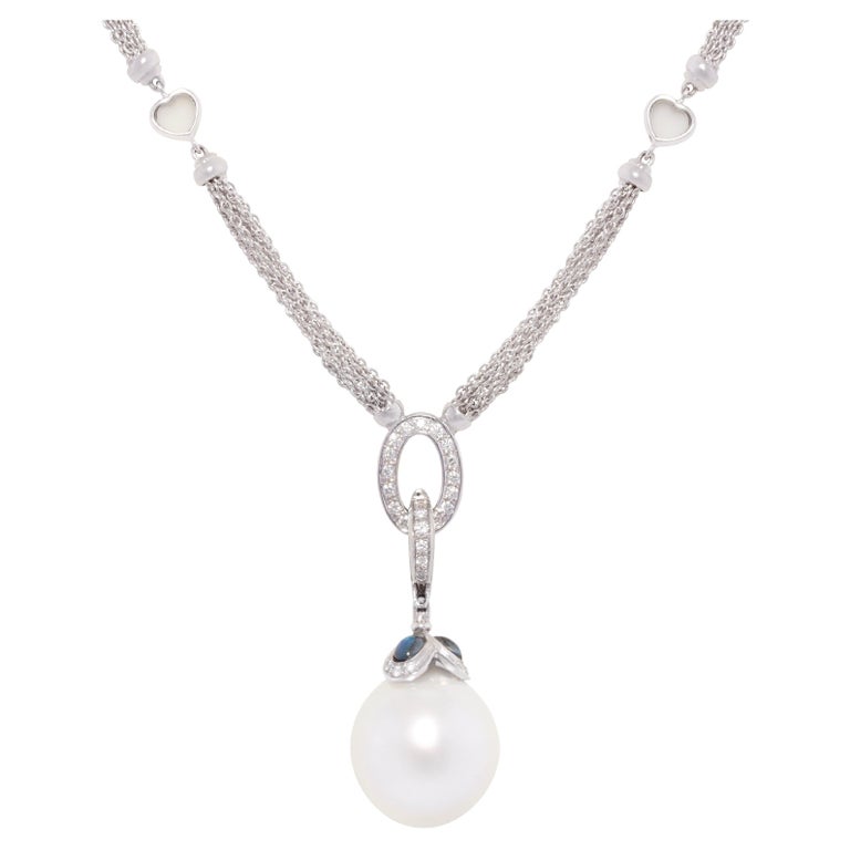 Ella Gafter South Sea Pearl Diamond Pendant Chain Necklace For Sale at ...