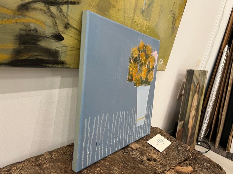 Ellen Rolli - Vessel With Marigolds by Ellen Rolli, Abstract Still Life ...