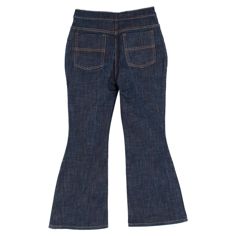 Ellery Blue High waist Cropped Flared Jeans - Size US 4/6 - Waist 27 ...