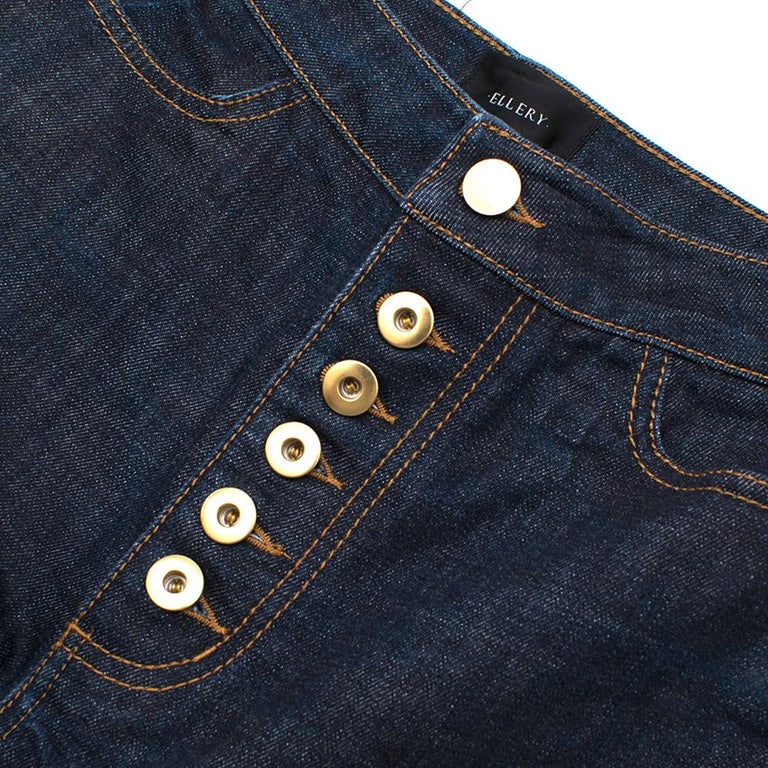 Ellery Blue High waist Cropped Flared Jeans - Size US 4/6 - Waist 27 ...