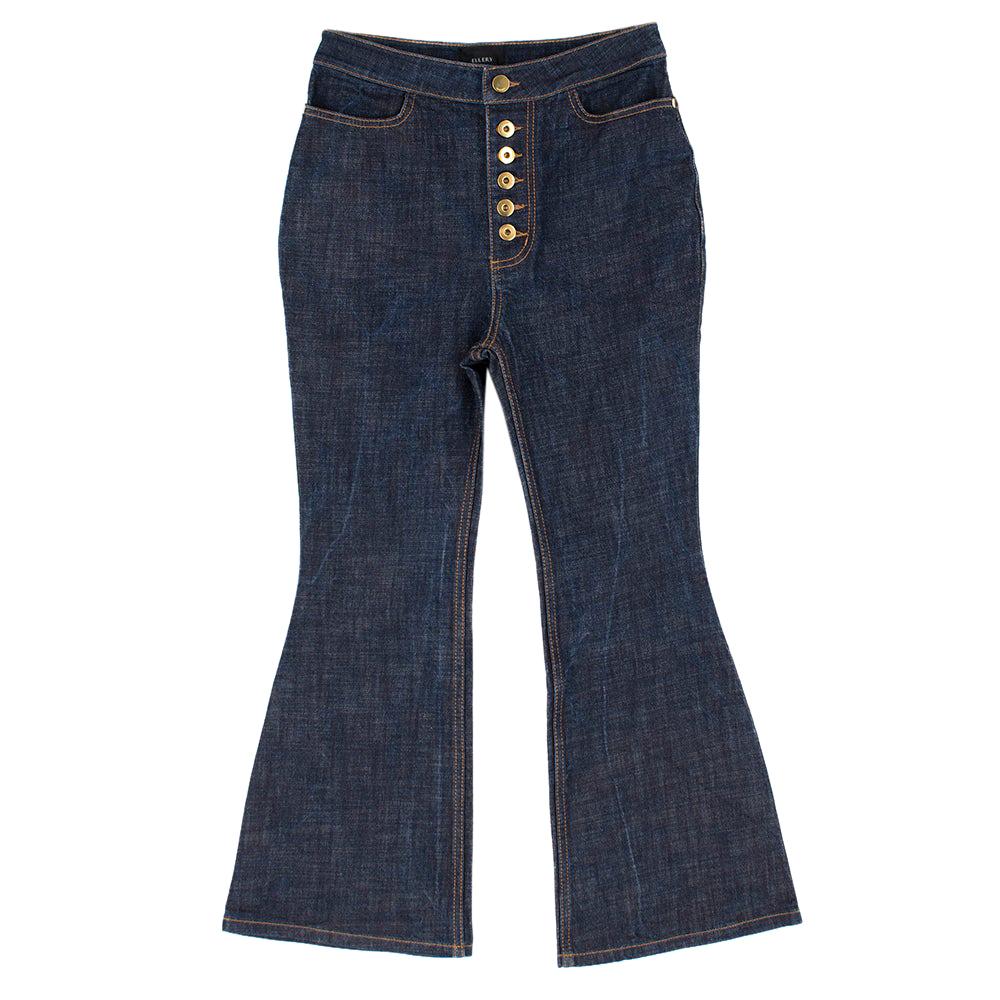 Ellery Blue High waist Cropped Flared Jeans - Size US 4/6 - Waist 27 ...